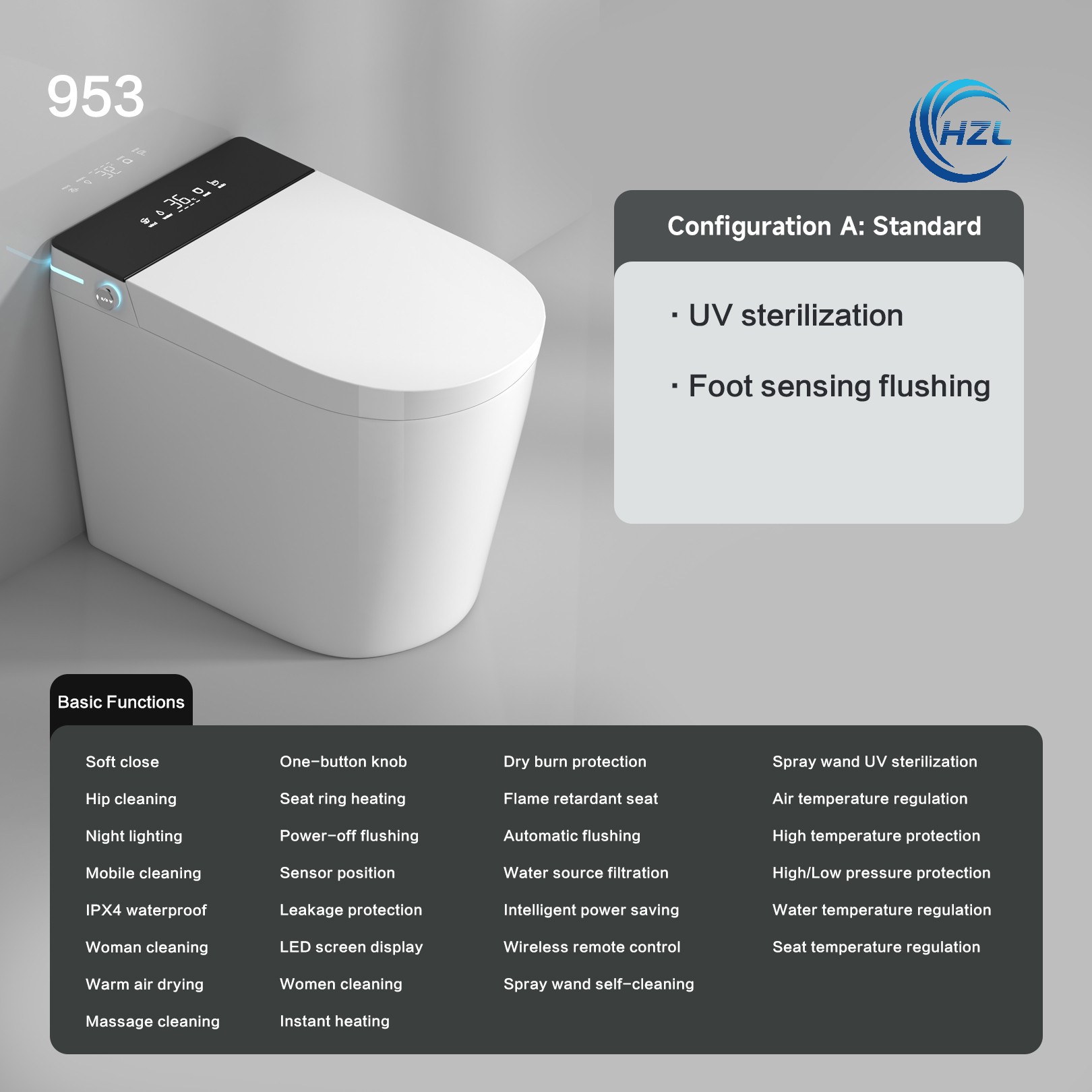 Smart toilet,Intelligent temperature controlEnergy saving ...