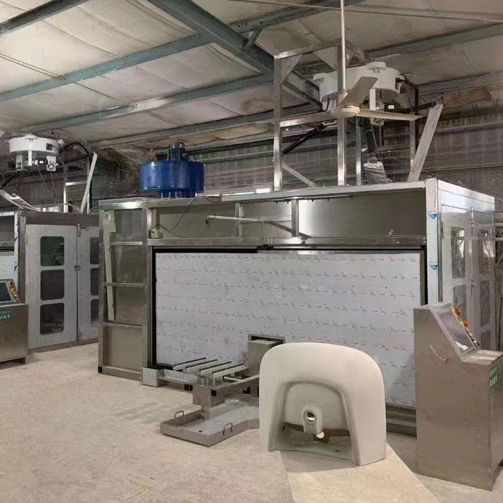 Glaze spraying workstation